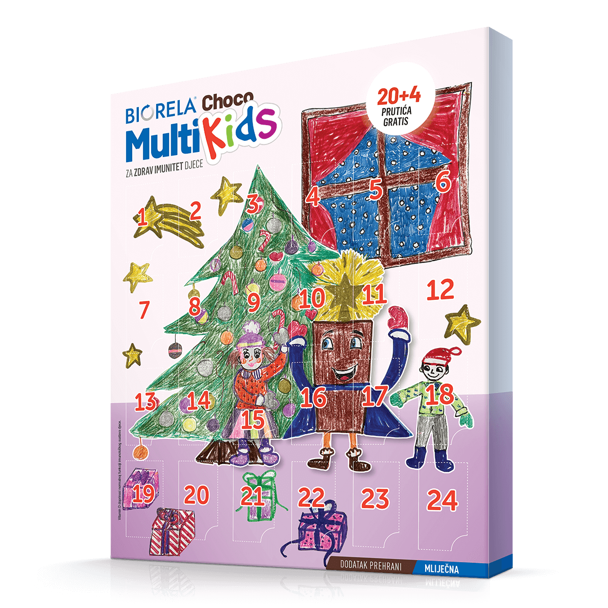 Biorela® Choco Multi Kids 20+4 prutića gratis u neodoljivom adventskom ...